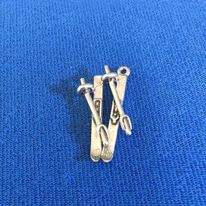 925 Sterling Silver | Jewelry | Vintage Charm 3d Snow Skis | Poshmark